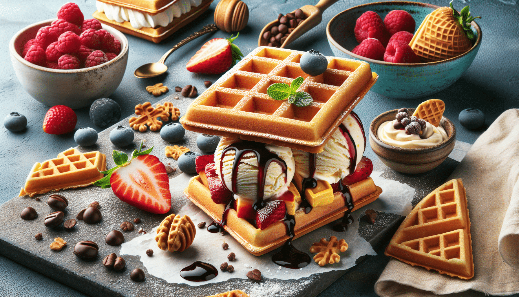 Sorprende con Waffle Sándwiches de Helado: ¡Receta Fácil y Deliciosa ...